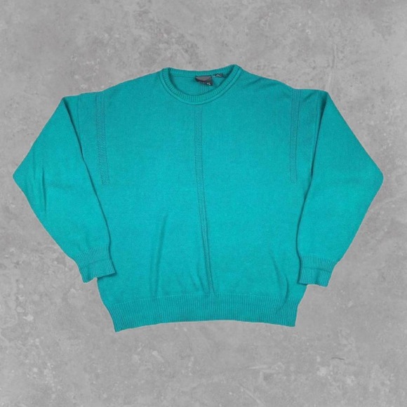 yes | Sweaters | Vintage Yes Teal Sweater | Poshmark